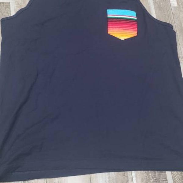 Men's Tank Top With Serape Pocket - Etsy