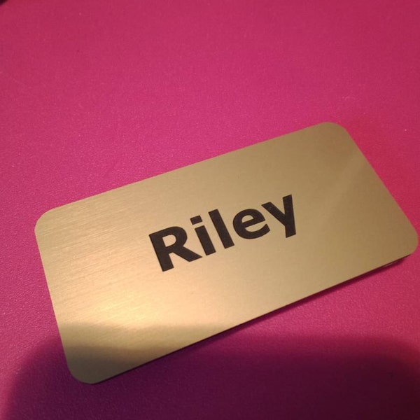 Custom Engraved Name Tag Badges - Personalized Identification With Pin ...