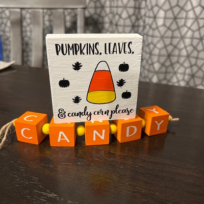 Candy Corn Decor Bundle Set of 3 Thanksgiving Tiered Tray - Etsy