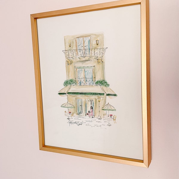 Ladurée Store Paris Painting | Laduree Macarons Wall Art Print and ...