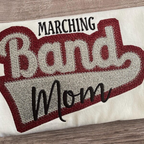Band Applique Digital Machine Embroidery Applique Design 6 Sizes, Band ...
