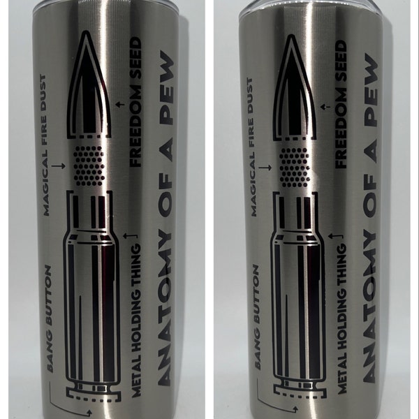 Bullet Anatomy Tumbler Design, for 20oz Tumblers, Sublimation Design ...