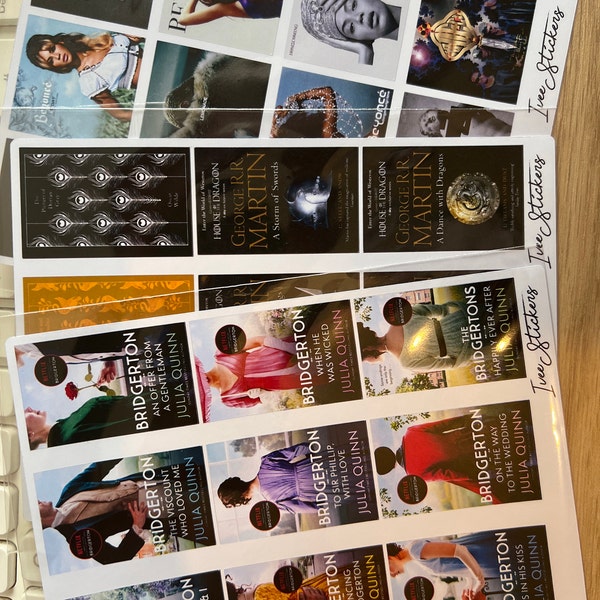 Custom Book Covers Sticker Sheet - Etsy