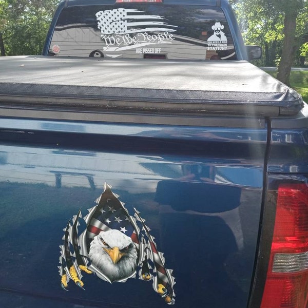 American Flag Eagle Rip Decal Camper RV Motor Home Mural Graphic - Etsy