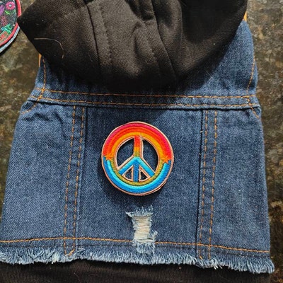 Peace Sign Patch Iron-on/sew-on Applique for Clothing Vest Jacket ...