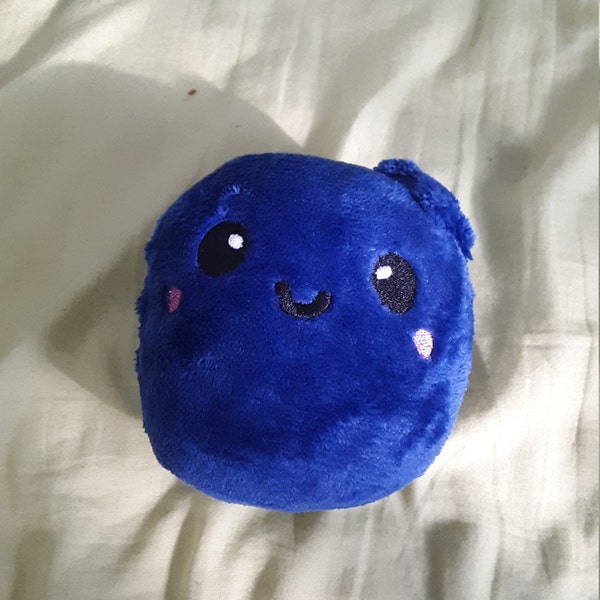 Kawaii Blueberry Plush: Embroidered Minky Stuffed Toy - Etsy