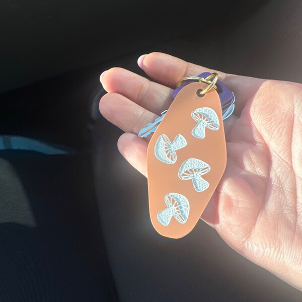 Colorful Retro Pattern Motel Keychain | CHOOSE YOUR COLOR | Back to ...