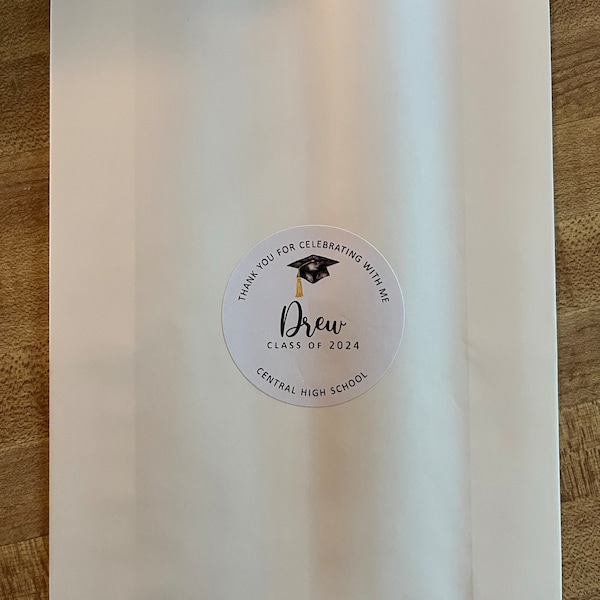 Graduation Party Favor Labels, Graduation Party Favor Stickers, Custom ...