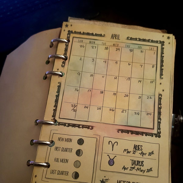 Undated Calendar | Monthly Overview | Lunar Calendar | Astronomical ...