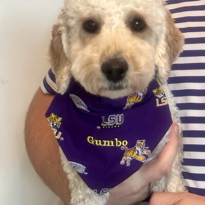 LSU Tigers Dog Bandana Personalized Football College - Etsy