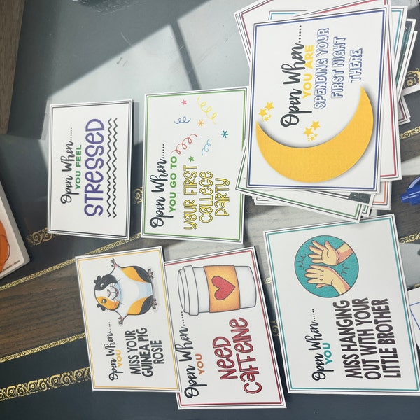 Open When Envelopes for College Students, College Student Open When ...