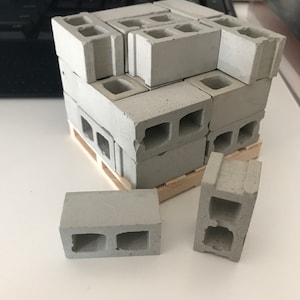 Miniature Cinder Block Mold 1:12 Scale Silicone Rubber. A | Etsy
