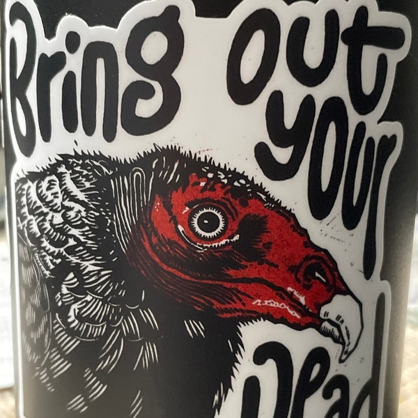 Turkey Vulture Sticker, Laptop Sticker, Water Bottle Sticker, Bumper ...