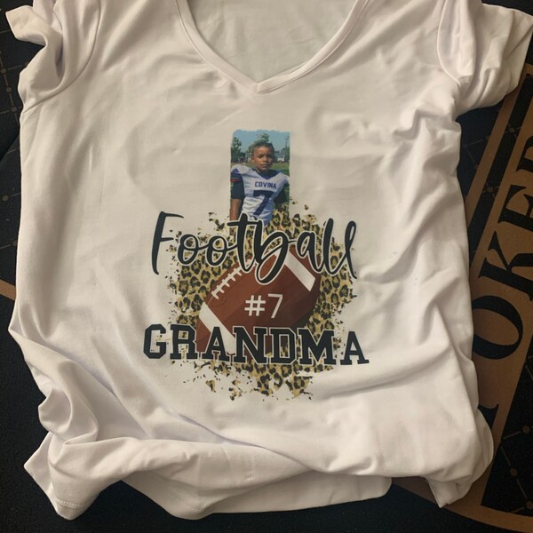 FOOTBALL GRANDMA on Cheetah Sublimation Png File, Sports Design for ...