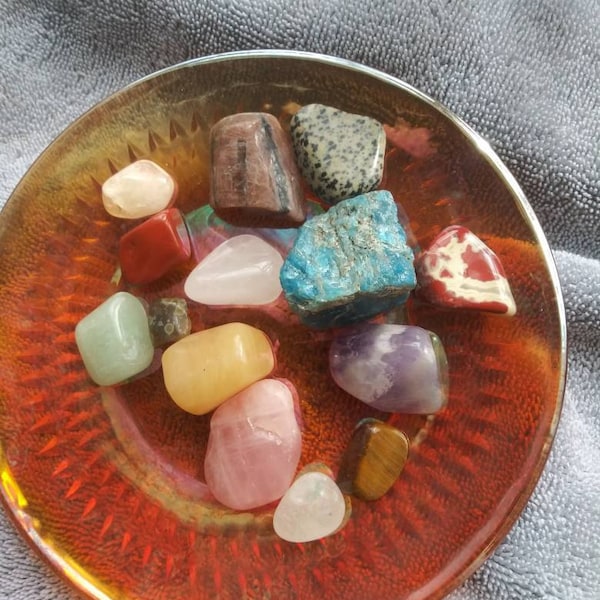 Mixed Gemstone Tumbled Stones - Multiple Sizes Available - Mixed ...