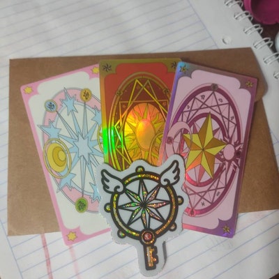 Sakura Card Glossy Metallic Sticker - Etsy