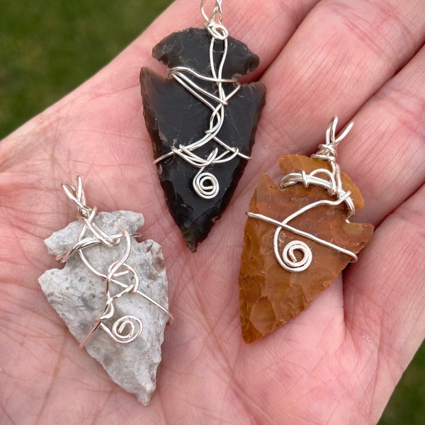 10 Arrowheads Authentic Hand Crafted Agate Stone Arrow Heads Randomly ...