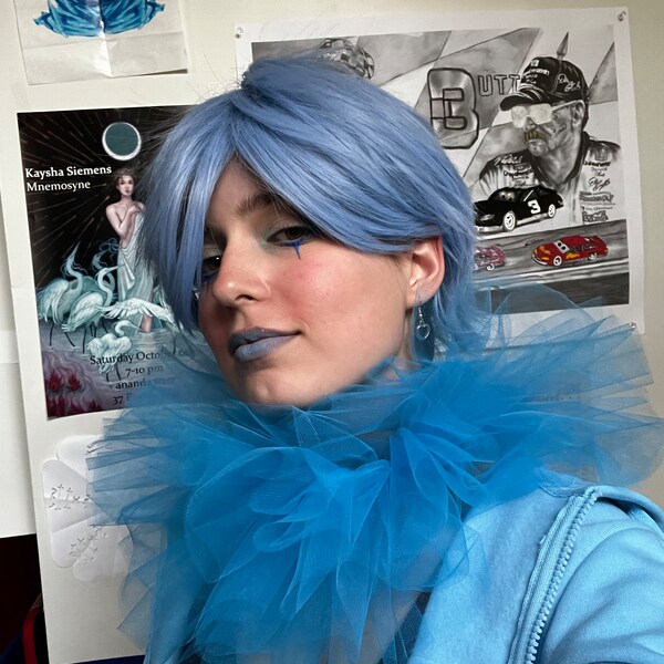 Custom Color Tulle Neck Collar Three Layer Neck Cuff Ruffle Ruff Clown ...