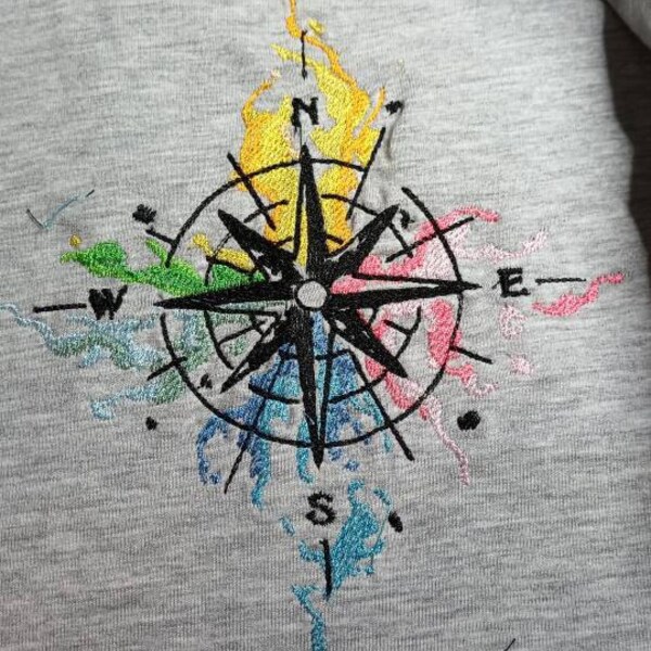 Compass Rose Embroidery Design,compass Rose Embroidery File,compass ...