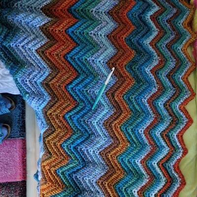 Ridged Chevron Afghan Pattern, Crochet Pattern, Instant Download - Etsy