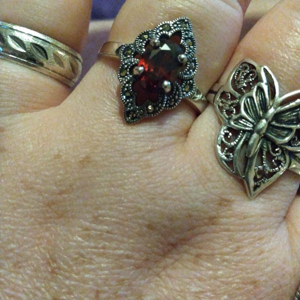 Statement Dome Ring, Sterling Silver 925, Hand Forged, Minimalist Ring ...