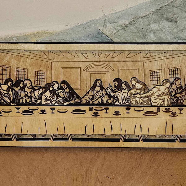 Files for Laser Cut the Last Supper: 6-layer SVG, LBRN, XCS Lightburn ...