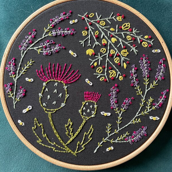 Highland Hike Mini Embroidery Kit - Satin Stitch - Scotland Craft Kit ...