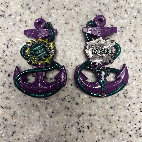 Chiefs and Coffee Mermaid Challenge Coin Lady Goat Navy Chief Chick ...