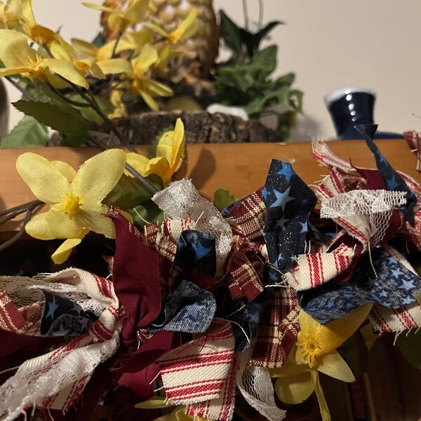 Rustic Wedding White Rag Garland for Winter-fall-birthdays-weddings ...