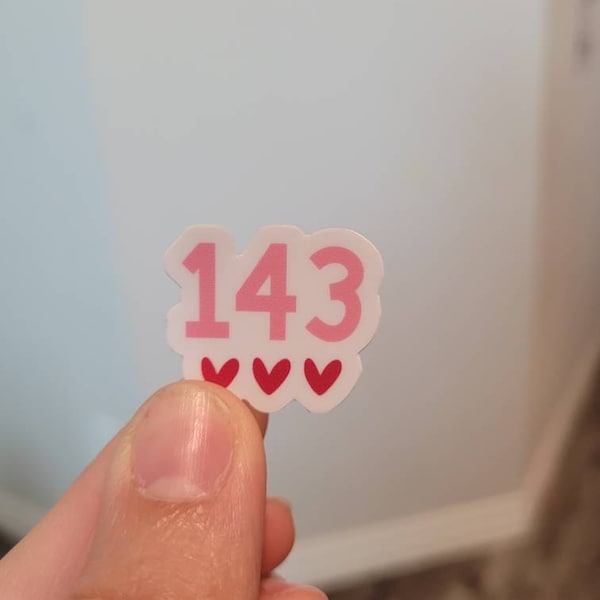 Itty Bitty 143 (I Love You) Vinyl Sticker | Mr. Rogers Laptop and Water ...