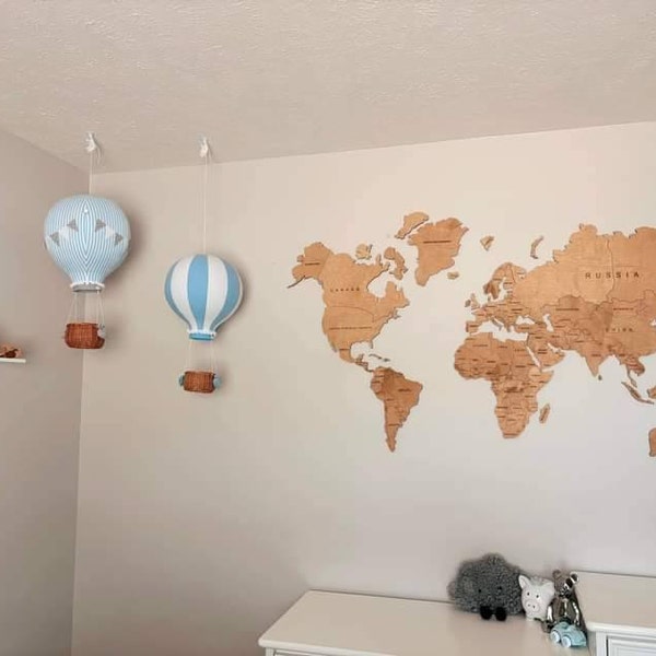 Standing Hot Air Balloon | Balloon Centerpiece | Travel Theme Nursery ...