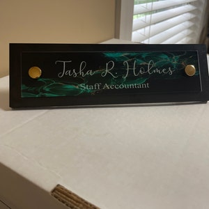 Custom Office Name Plate,modern Design Gold Acrylic,for Boss Gift - Etsy