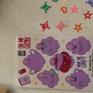 MINI SET Lumpy Space Princess Inspired Sticker Sheet. Illustration ...