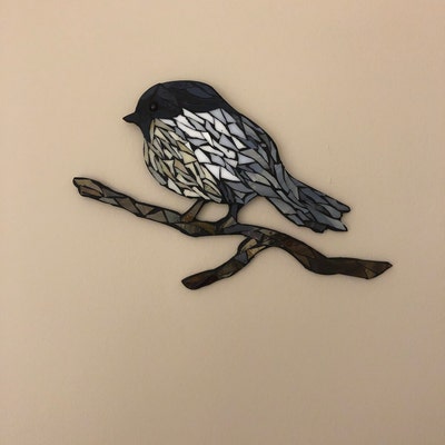 Chickadee Glass Mosaic - Etsy