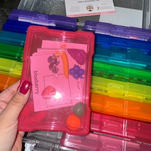 Colored Cube Patterns Task Box Activity Set Montessori Learning Toy for ...