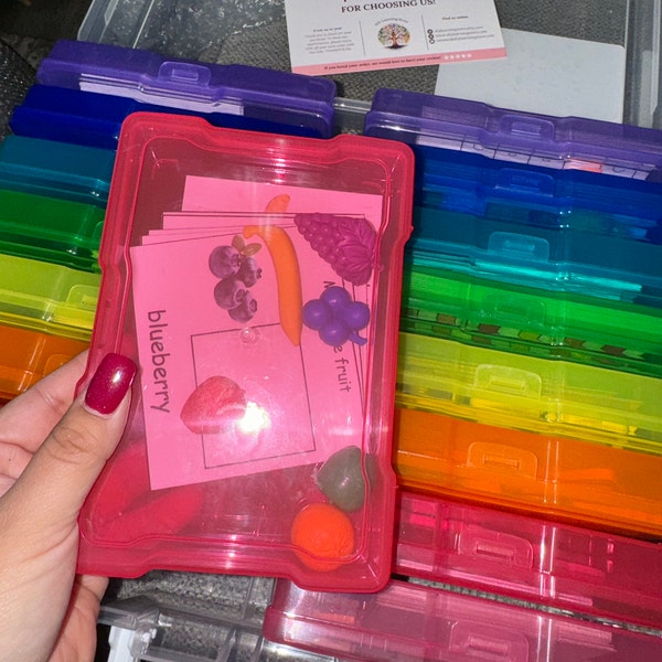 Preschool Activity Bundle- 16 Task Box Learning Activities and Carrying ...