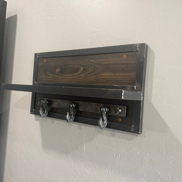 Wooster Wall Shelf & Chain Hook Coat Rack - Etsy