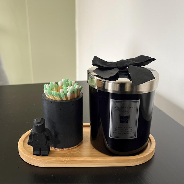 Small CYLINDER Concrete Matchstick Pot | 35 Colours | Toothpick Pot ...