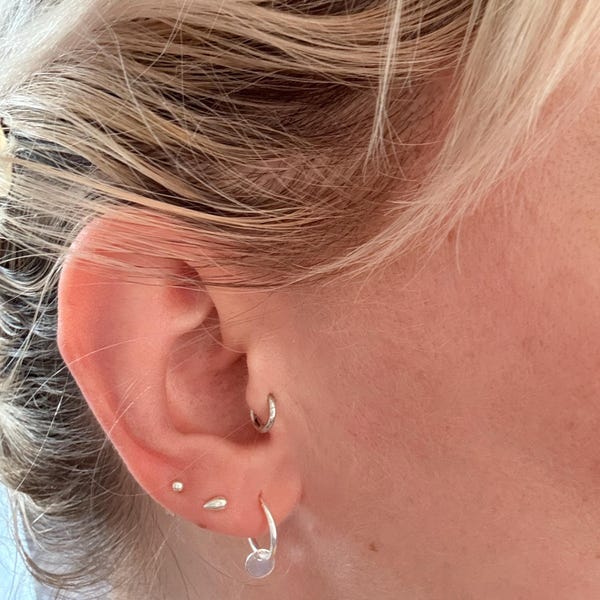 STACKING SET • Cartilage Piercing Hoops | 6mm, 8mm & 10mm | ASTM F136 ...