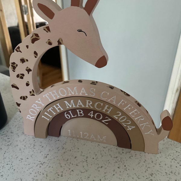 Engraved Stacking Giraffe - Etsy