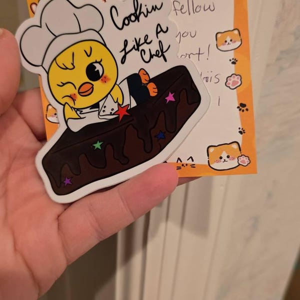 Straykids SKZOO Bbokari Brownie Chef Vinyl Sticker - Etsy