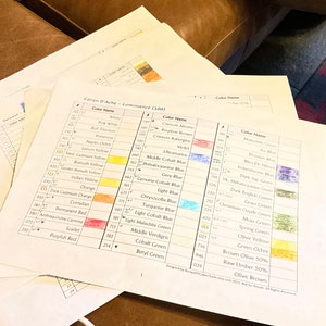 Tombow Irojiten 100 Colored Pencil Set DIY Color Chart / - Etsy