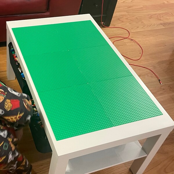 Building Block Table 35" by 21" With Storage Shelf(custom Color Options ...