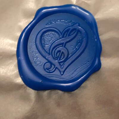 MUSIC HEART Music Note Treble Clef Wax Seal Stamp, Wedding Invitation ...