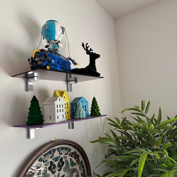 18"l Neon Acrylic Wall Shelf With Metal Brackets -8"wide 1/4" Acrylic ...