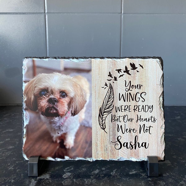Dog Memorial Slate, Pet Memorial Gift, Memorial Plaque, Memorial Gift ...