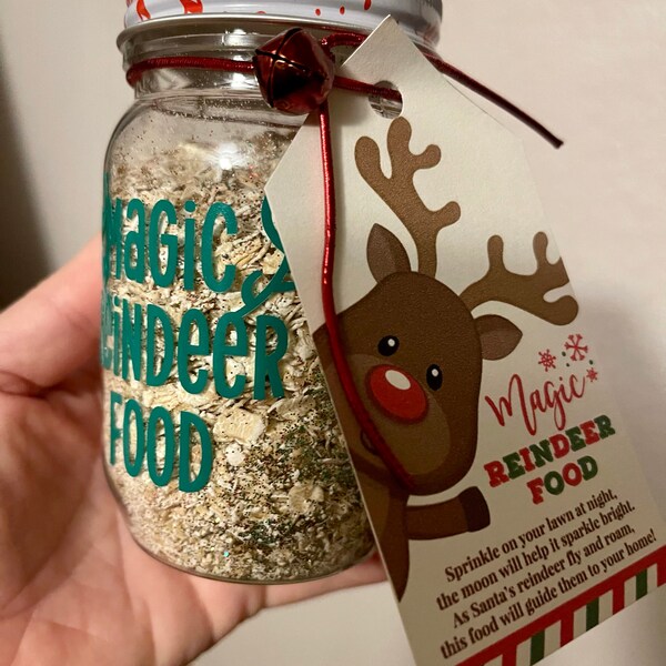 Magic Reindeer Food Tags Printable, Party Favors, Kids Christmas Hang ...