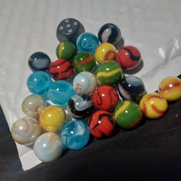 50 Mixed Target Marbles 5/8" (16mm) Diameter - Etsy