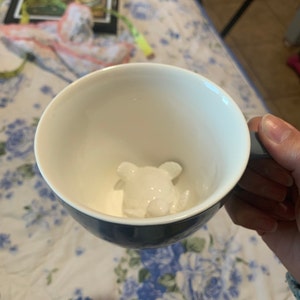 TURTLE Ceramic Mug by Creature Cups Surprise 3D Ocean Animal at Bottom ...