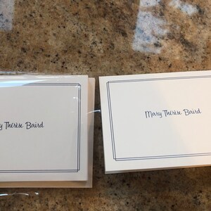 Personalized Note Card Set EXQUISITE SCRIPT MONOGRAM - Etsy